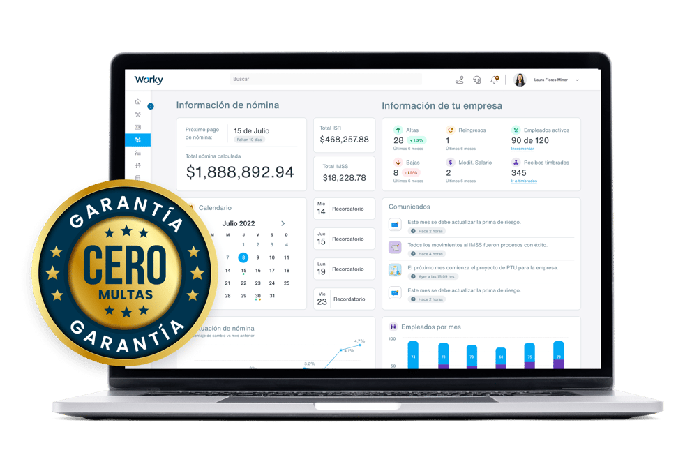 Plataforma de RH y Nómina de Worky para gestión eficiente